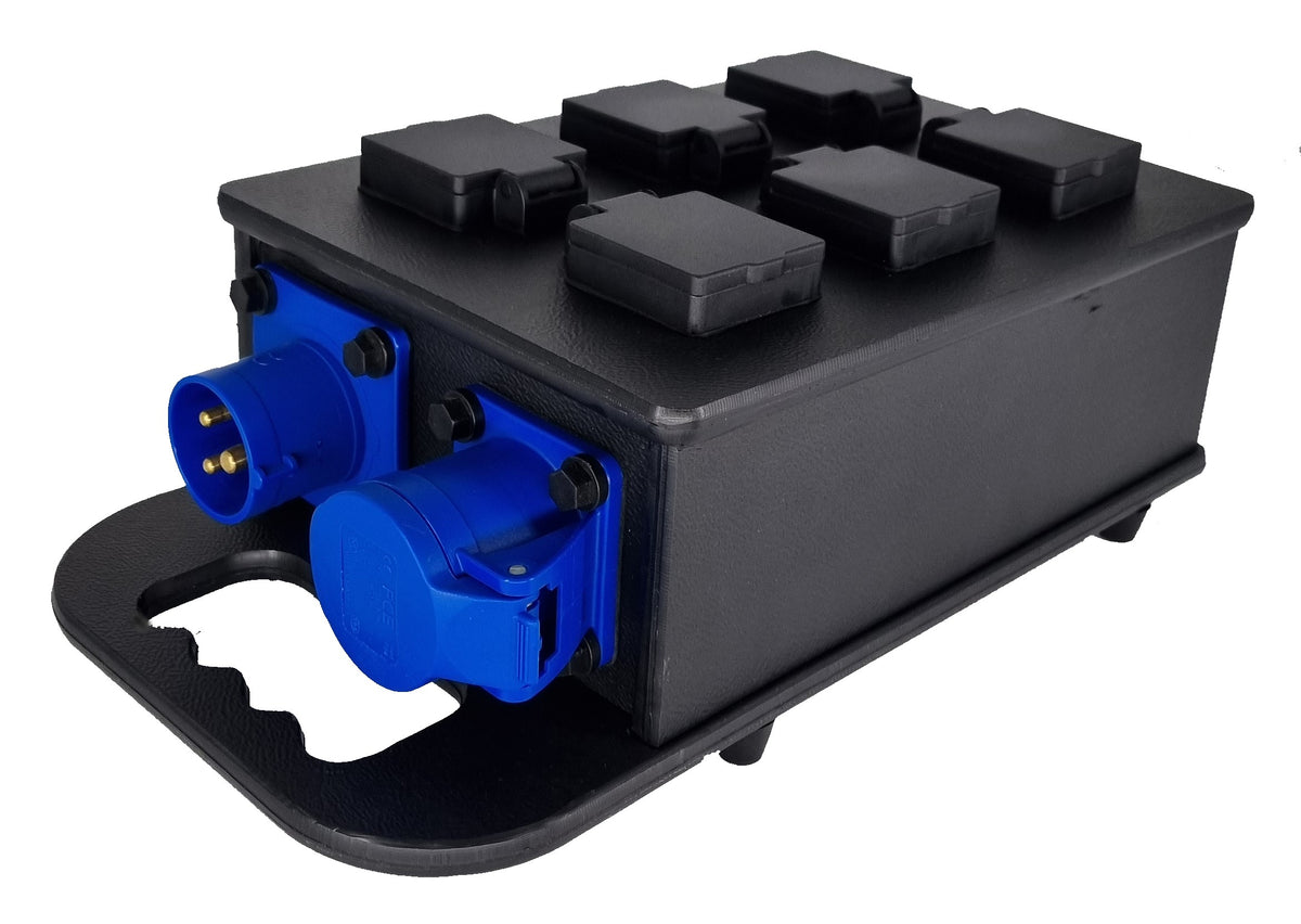 00924 DD 16A 1PH DISTRO 6 WAY FLOOR BOX – Distro Design