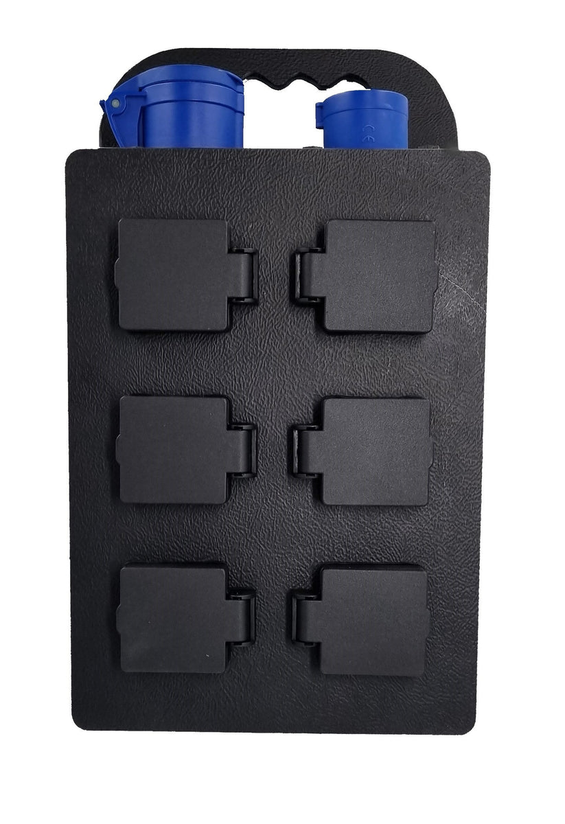 00924 DD 16A 1PH DISTRO 6 WAY FLOOR BOX – Distro Design